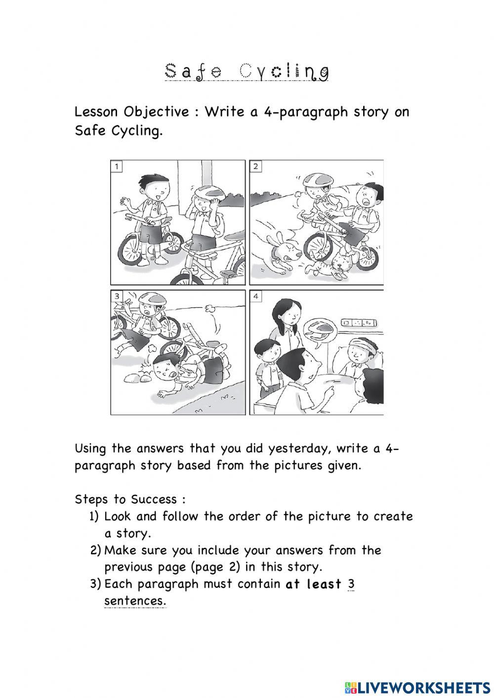 Safe Cyling exercise | Live Worksheets