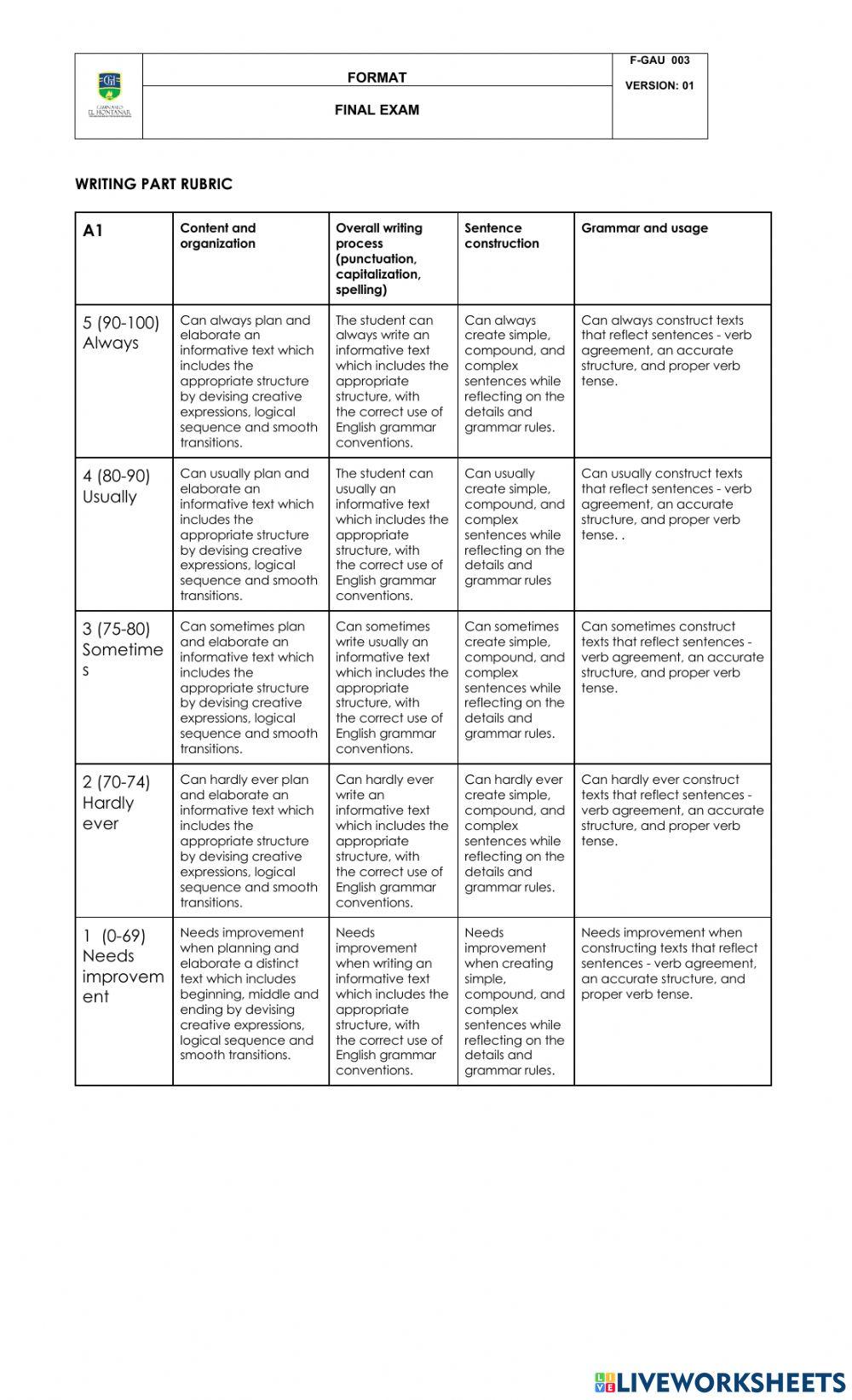 3RD GRADE FINAL EXAM online exercise for | Live Worksheets
