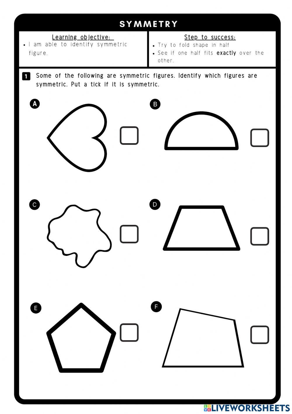 4257838 | Y4 Symmetry | Hanisah Laidin | LiveWorksheets