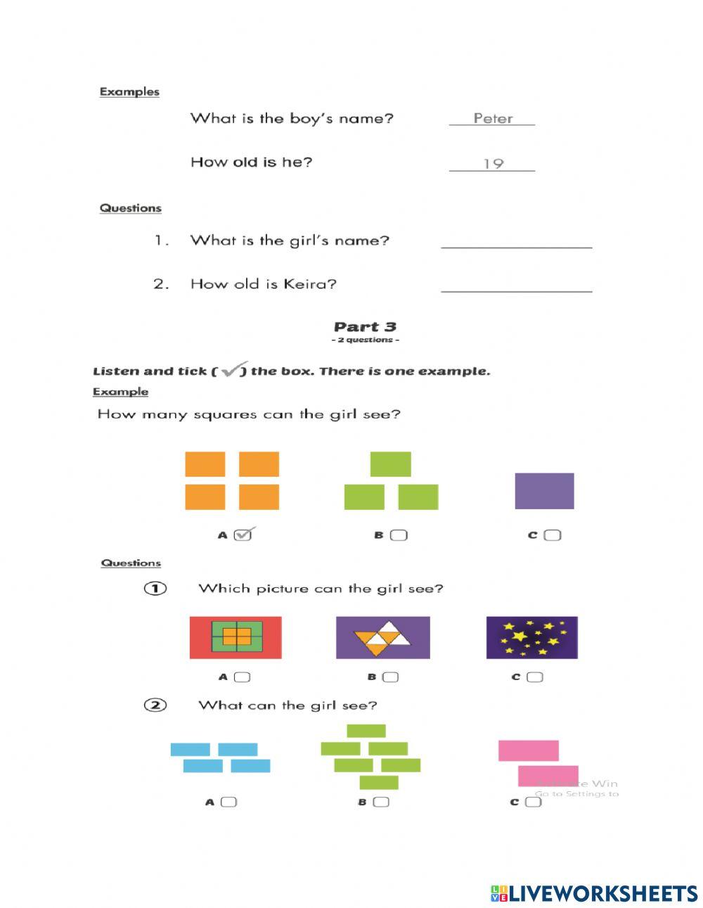 S-start 4-theme 1-L worksheet | Live Worksheets
