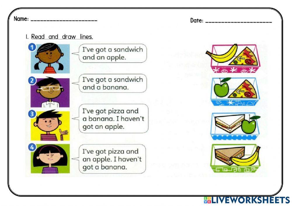 Unit 4: Lunch T… | Free Interactive Worksheets | 1603415