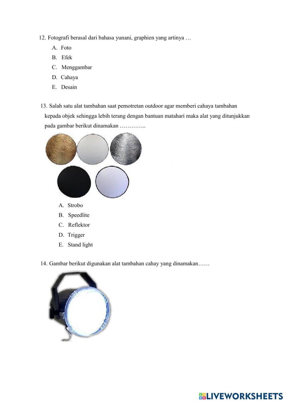 Soal Multimedia worksheet | Live Worksheets