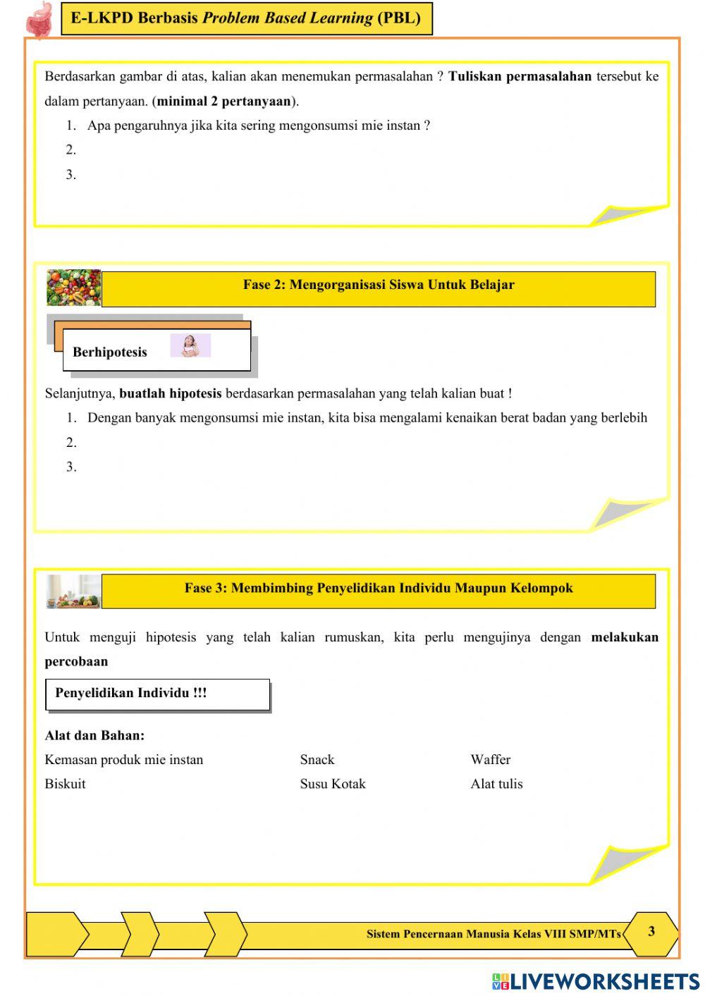 E-LKPD Berbasis… | Free Interactive Worksheets | 1603990