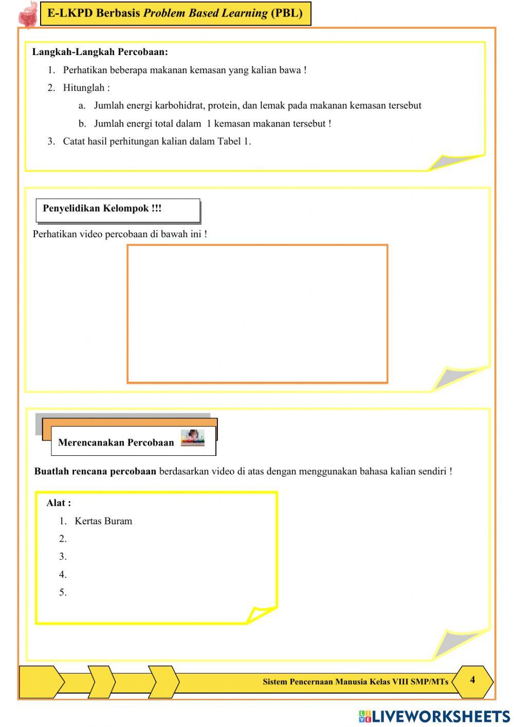 E-LKPD Berbasis… | Free Interactive Worksheets | 1603990