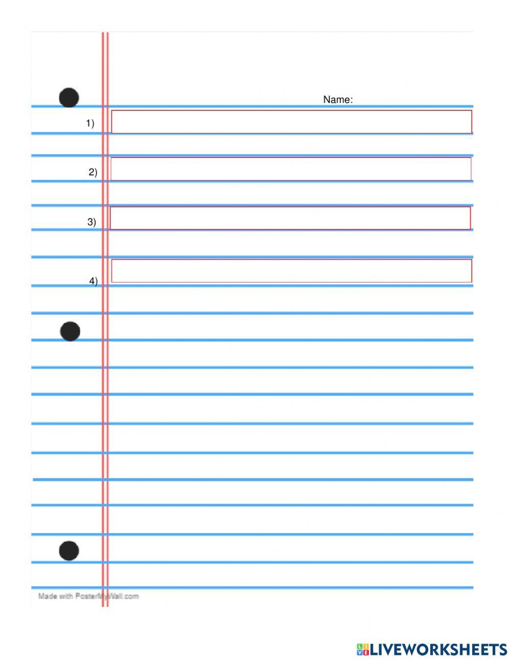 Dictation sente… | Free Interactive Worksheets | 1604024