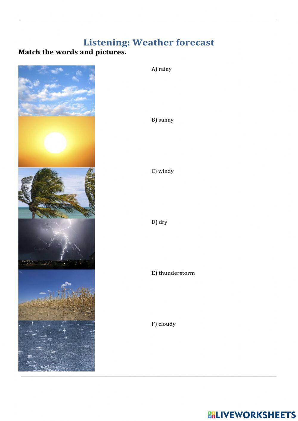 1604643 | Listening: Weather forecast | lina1983