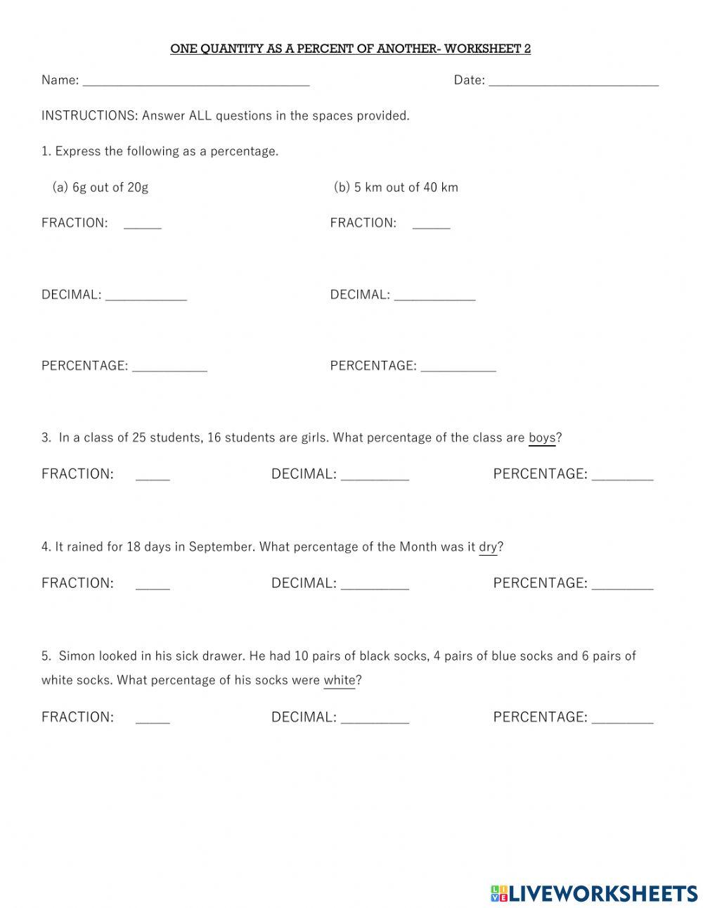 Determining Percentage, Base, Rate Worksheet Live, 51% OFF Determining Percentage, Base, Rate Worksheet Live, 51% OFF