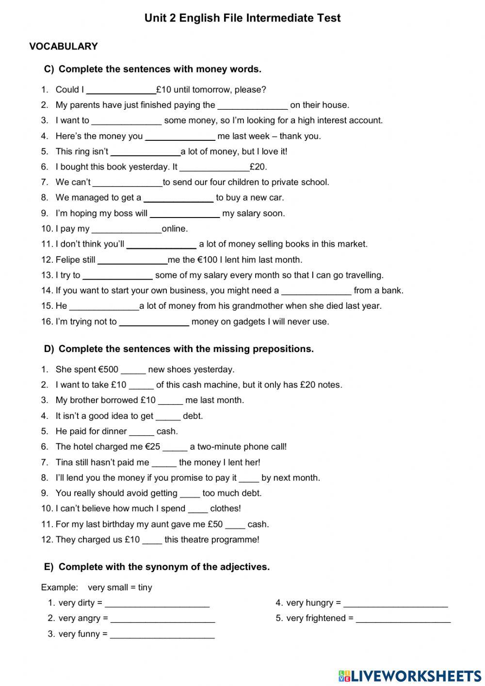 English File In… | Free Interactive Worksheets | 6765092