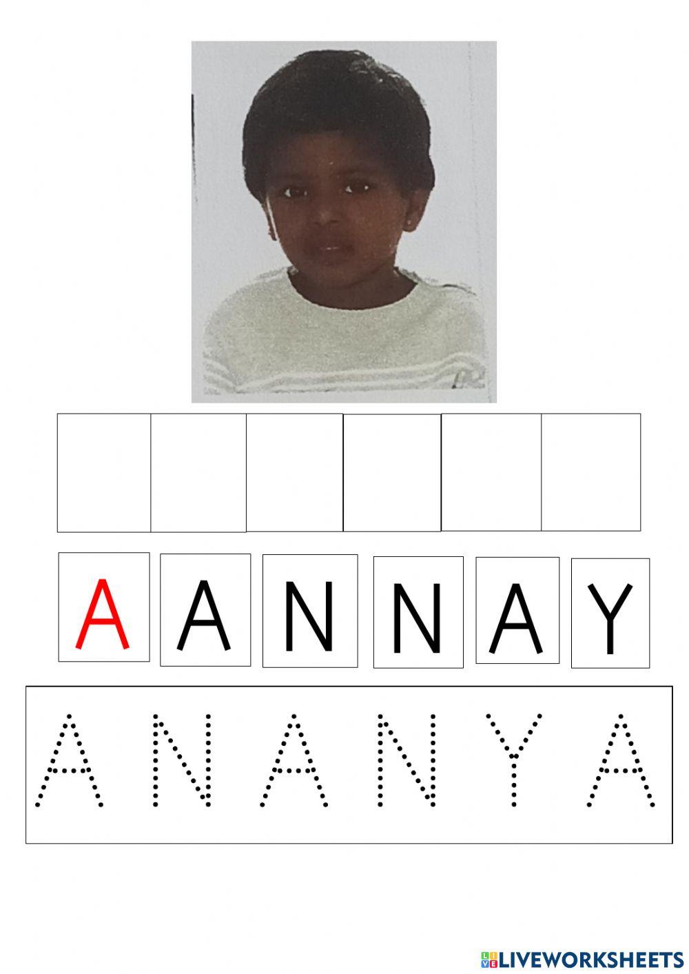 ANANYA | Free Interactive Worksheets | 5230889