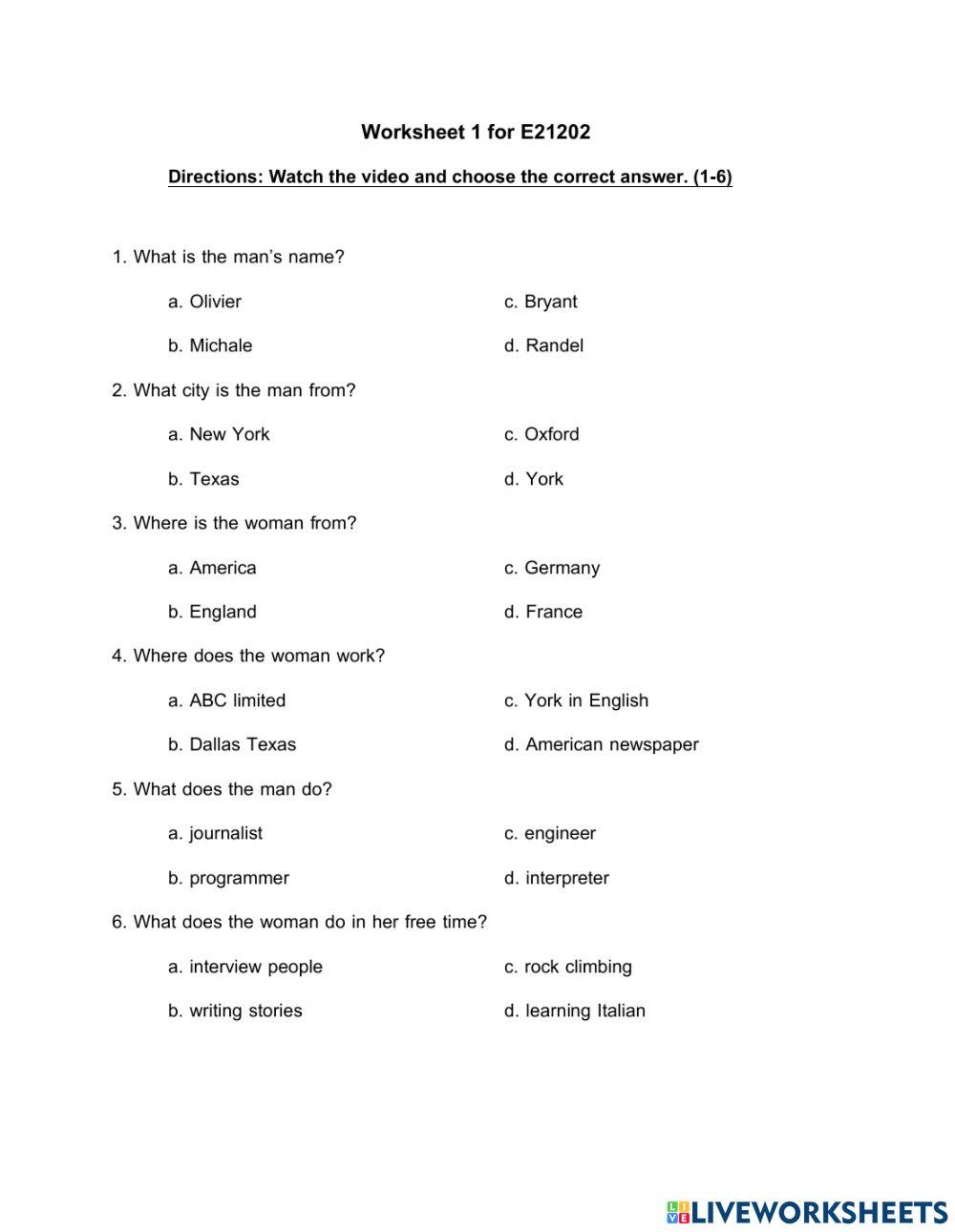 Introduction online worksheet for Grade 8 | Live Worksheets