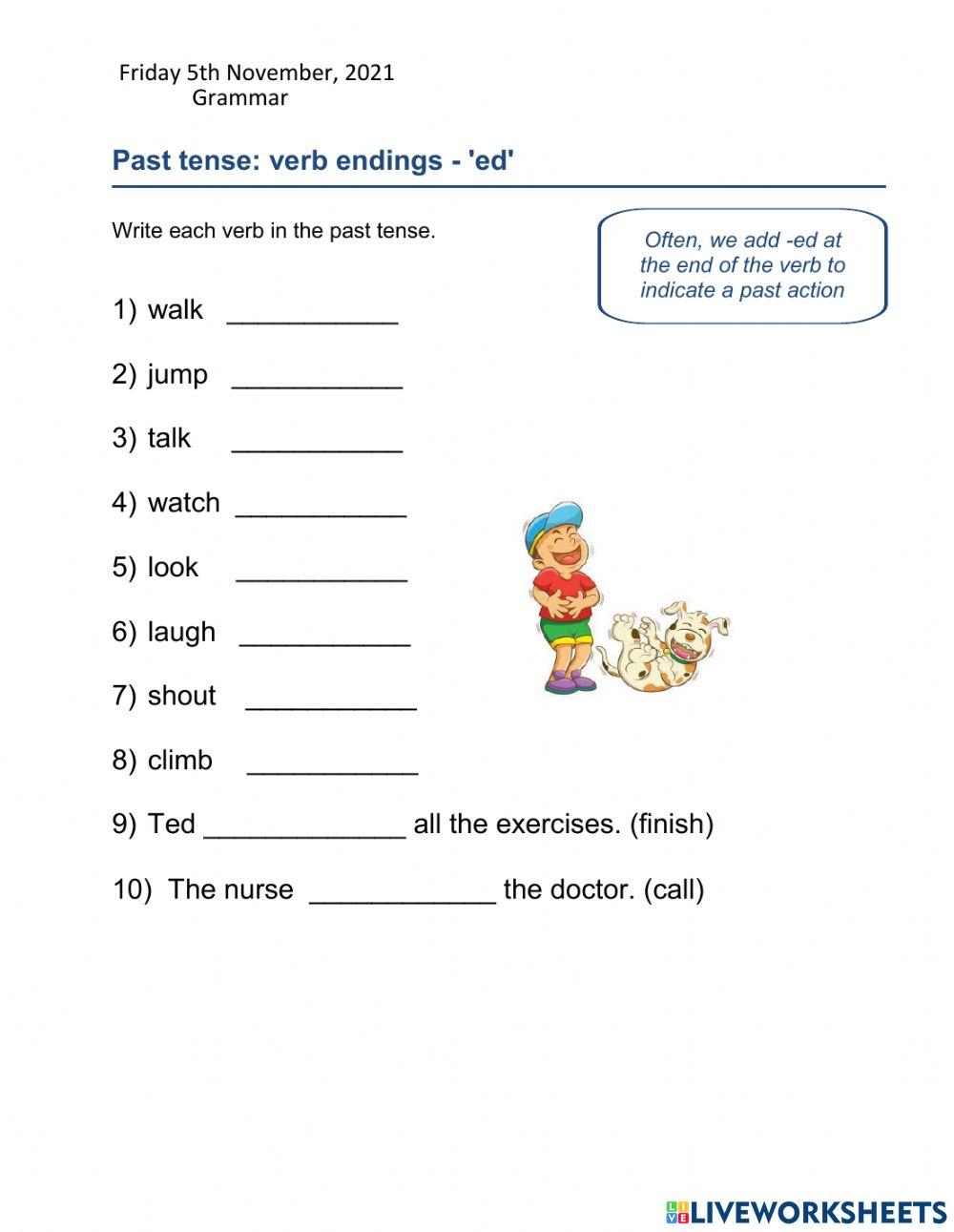 Past Tense Adding Ed Worksheet Zone - vrogue.co