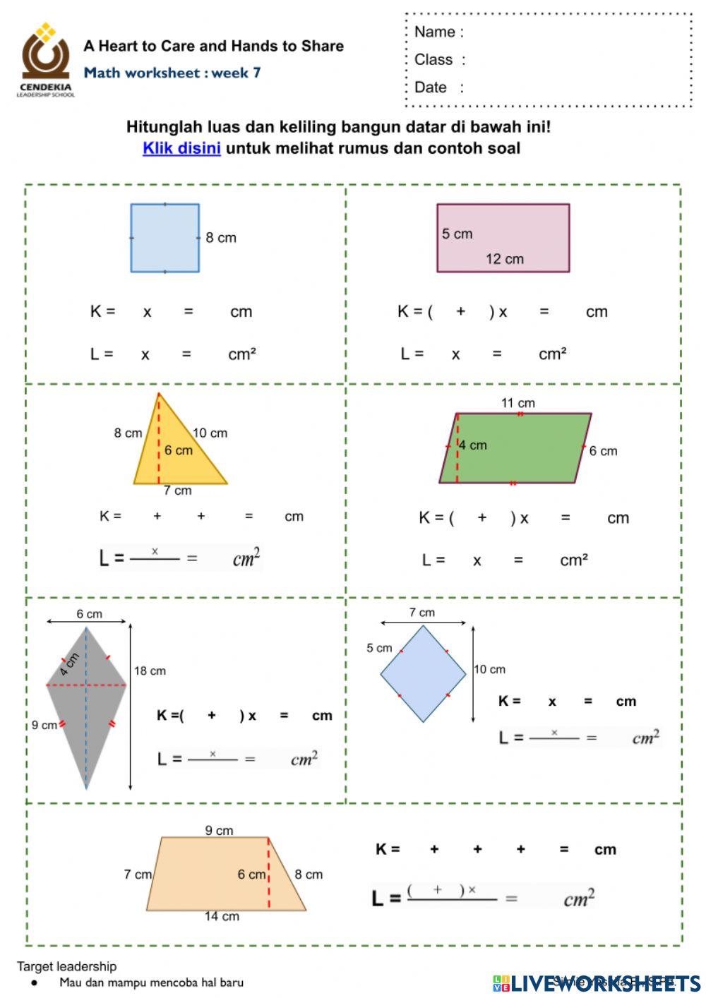 Soal Matematika Kelas 4 Luas Dan Keliling Bangun Data - vrogue.co