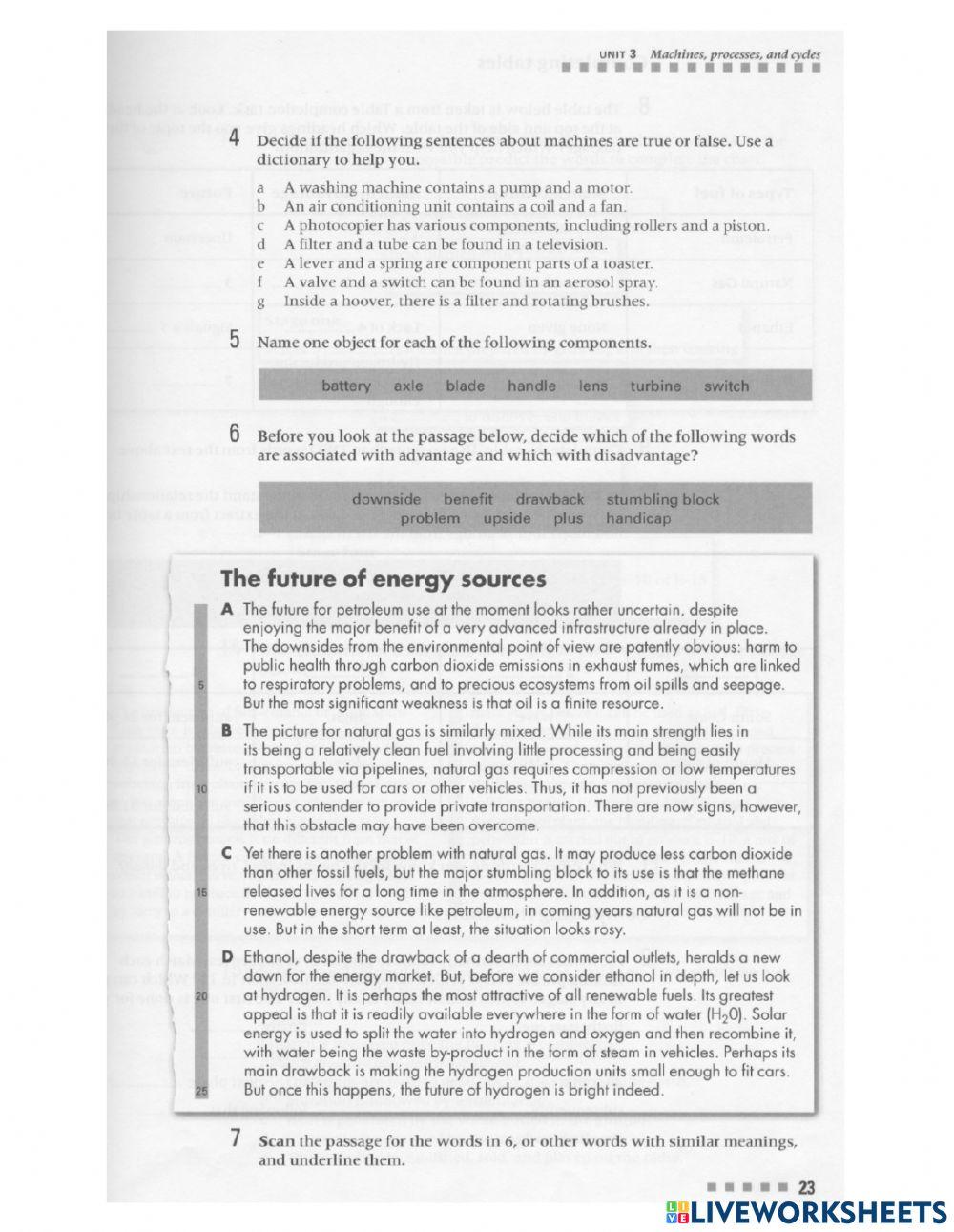 Competing table worksheet | Live Worksheets