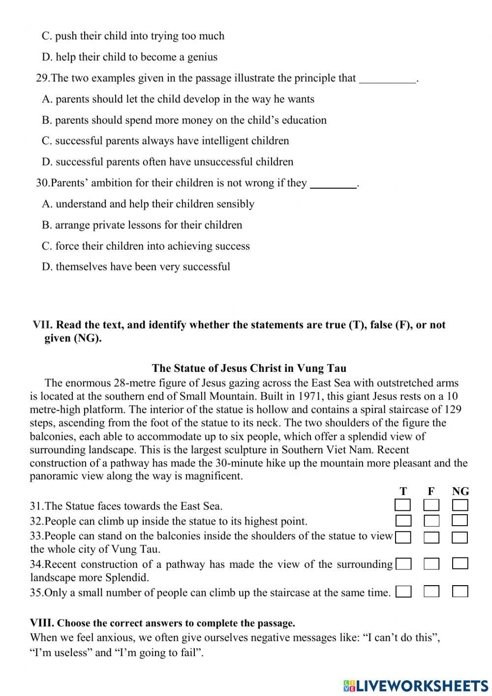 Hì exercise for 9 | Live Worksheets