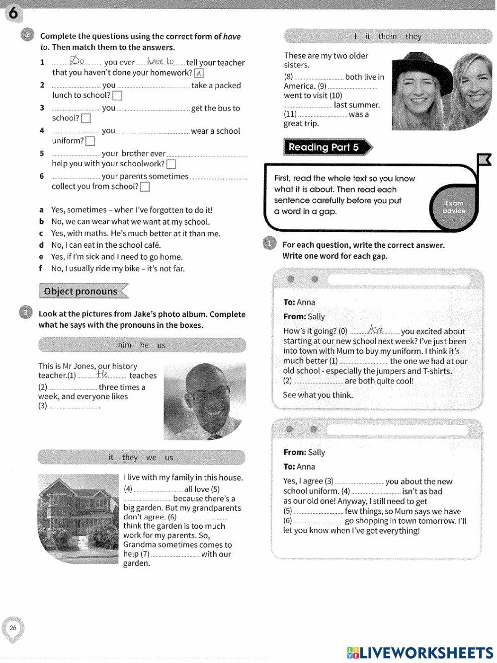 Unit 6 -Ket online exercise for | Live Worksheets