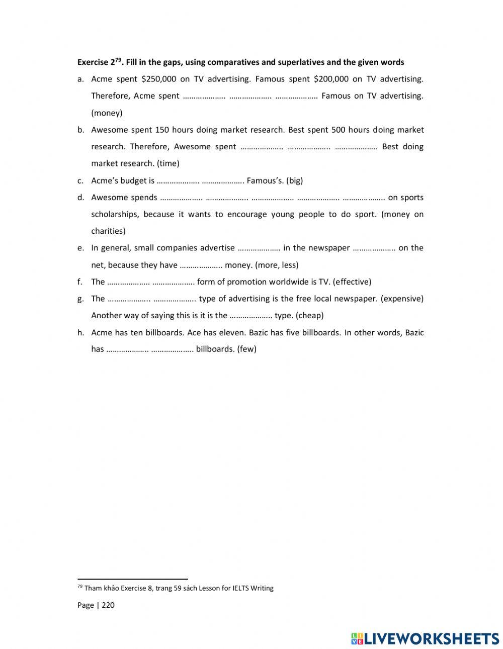 1608015 | Writing Unit 3 | emmahoang299 | LiveWorksheets