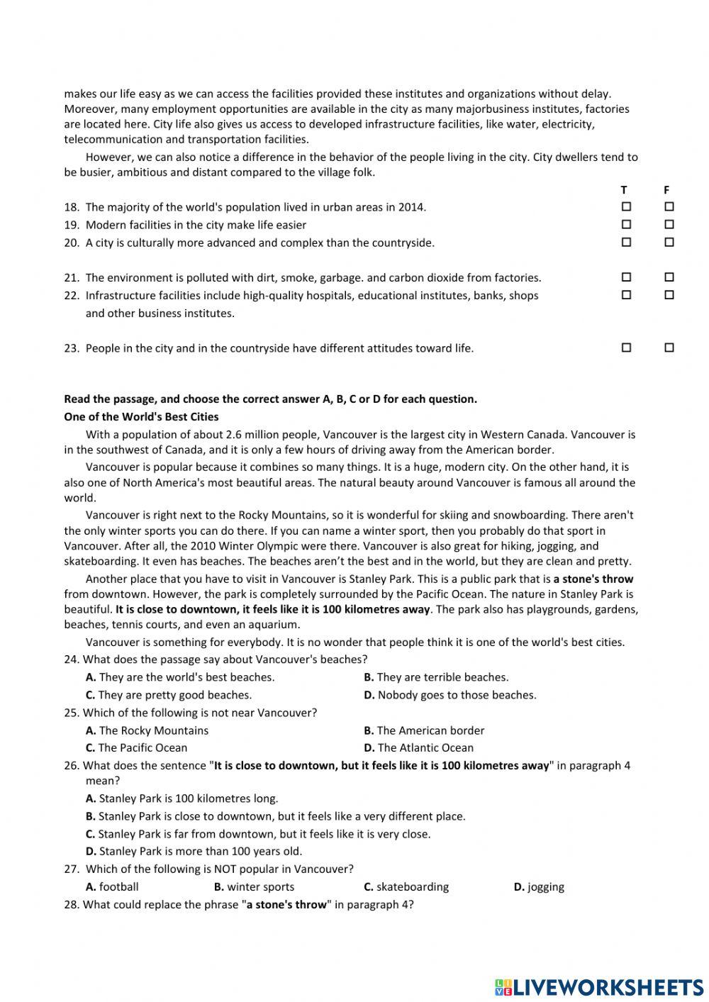 Review unit worksheet | Live Worksheets