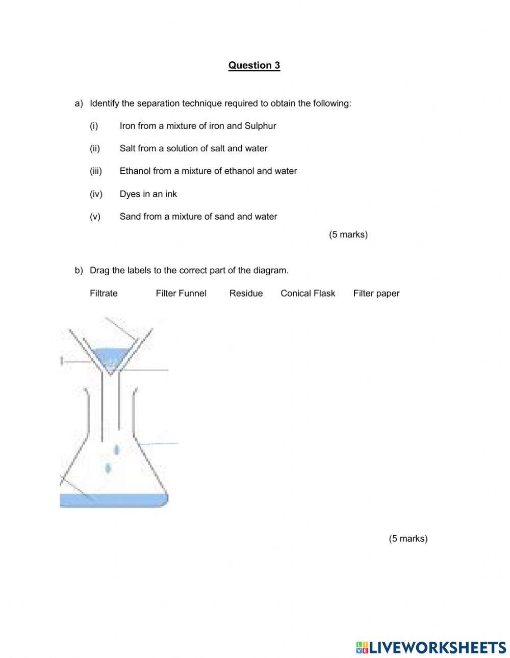 Year 10 Mixtures and Separation Techniques 5231585