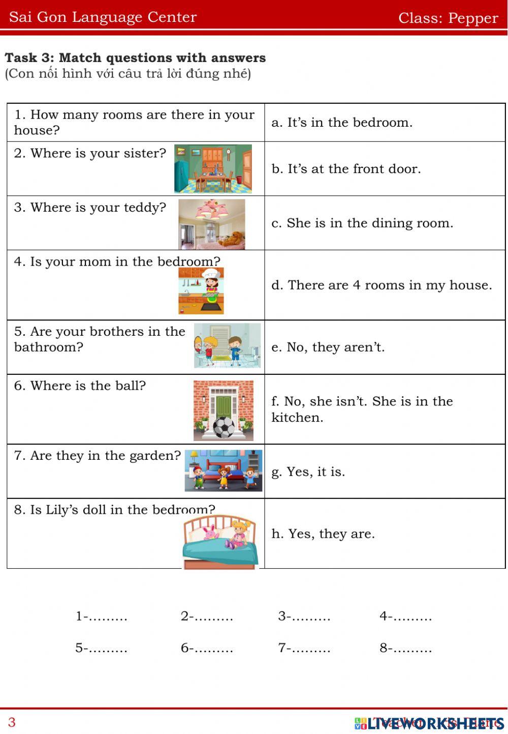 Homework-class Pepper (Nov 5th) worksheet | Live Worksheets