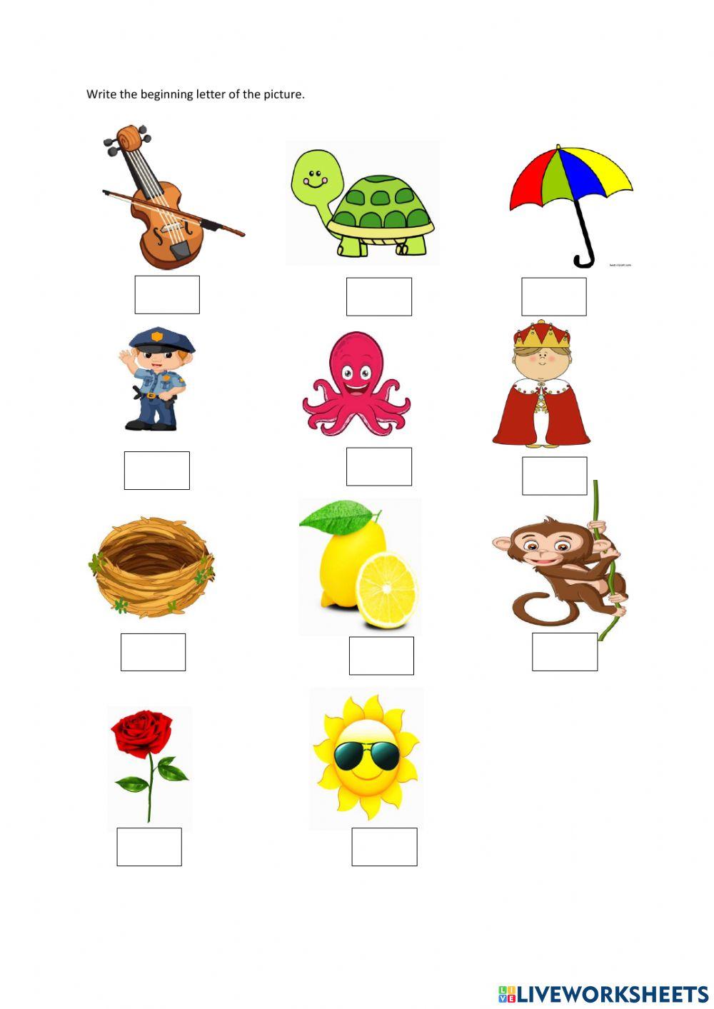 Letter Ll-Vv worksheet | Live Worksheets