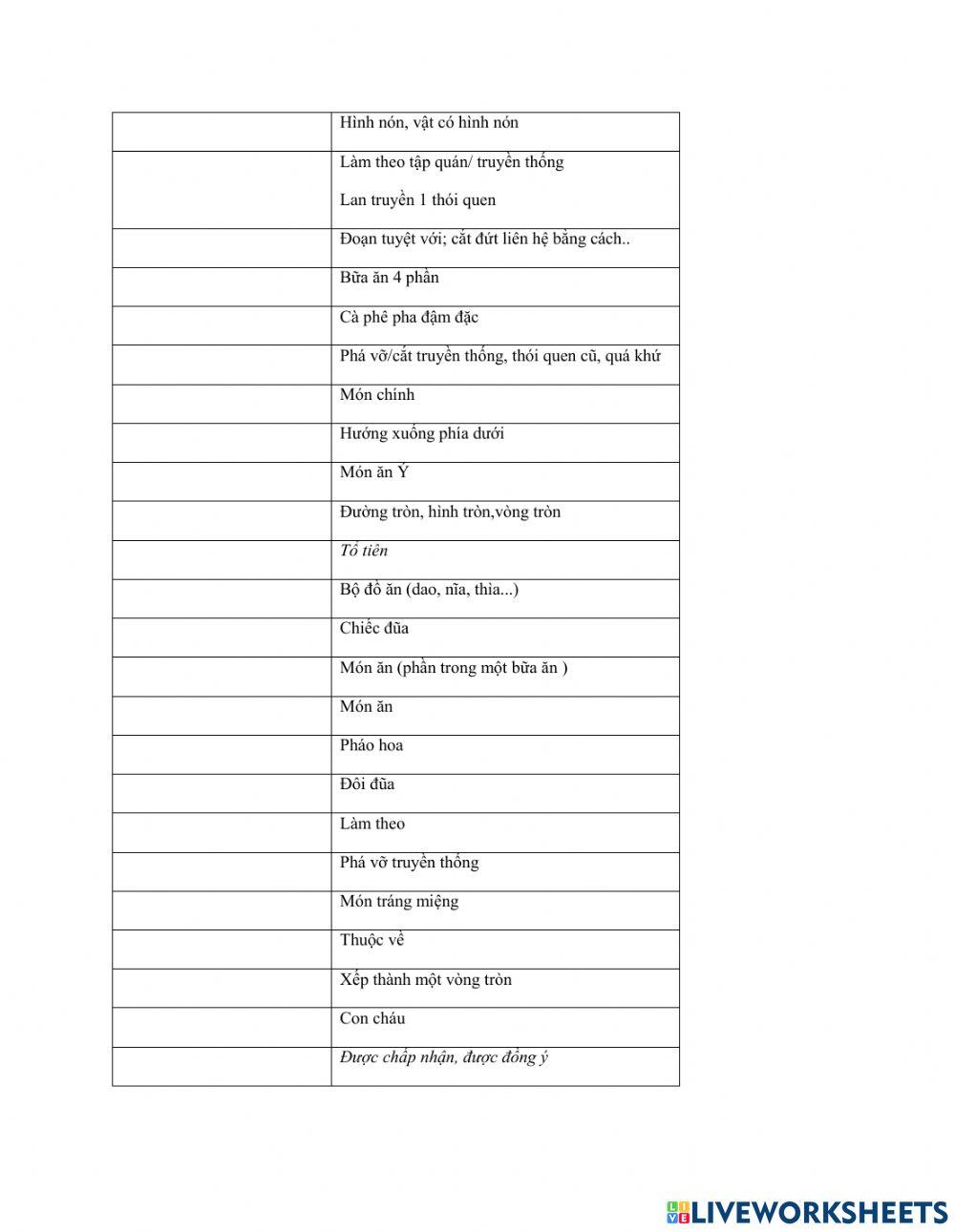 New word activity | Live Worksheets