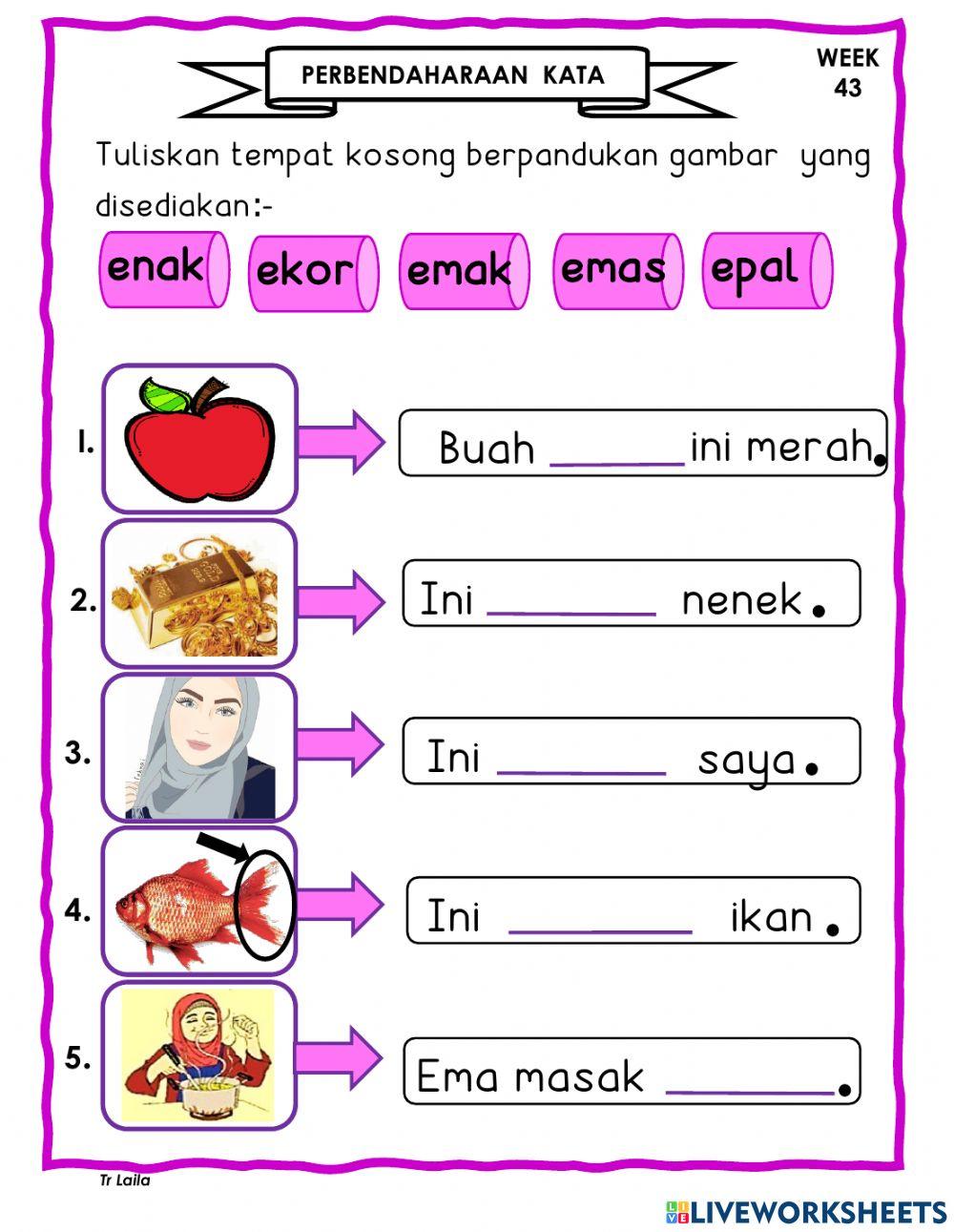 PERBENDAHARAAN KATA MINGGU 43 4065664 | lilanaim | Live