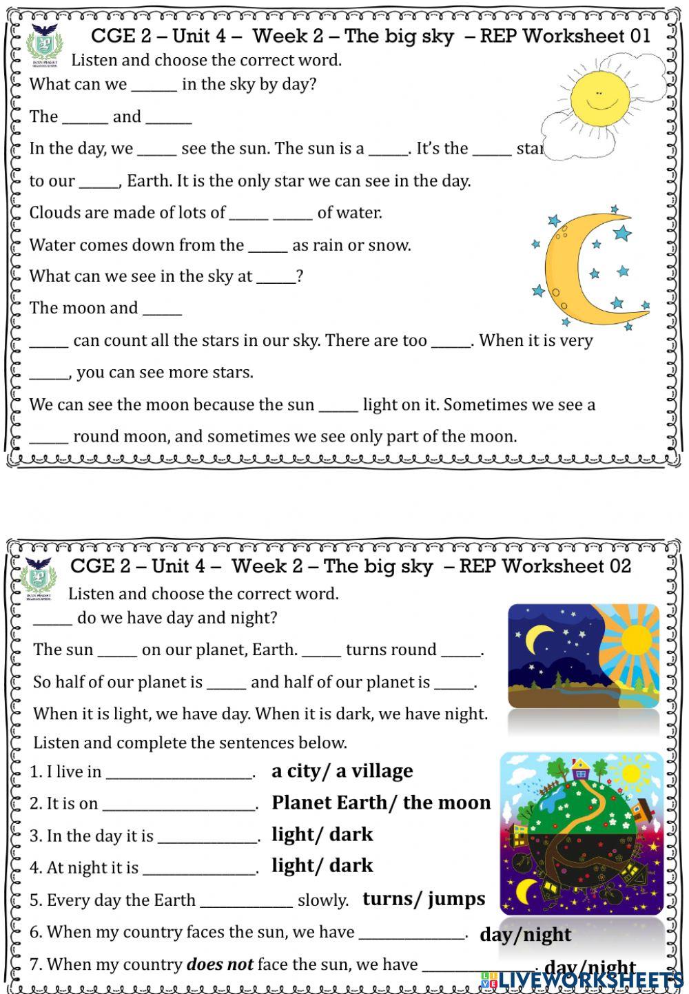 G2.U4.W2.HW.REP online exercise for | Live Worksheets