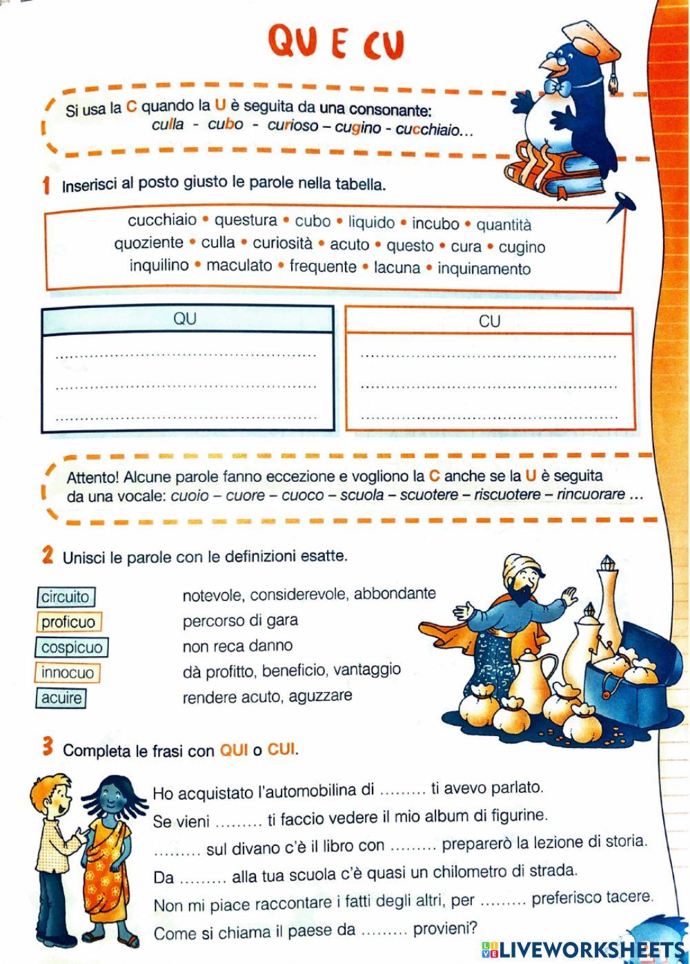 Cu-cu-derivati-frase worksheet | Live Worksheets