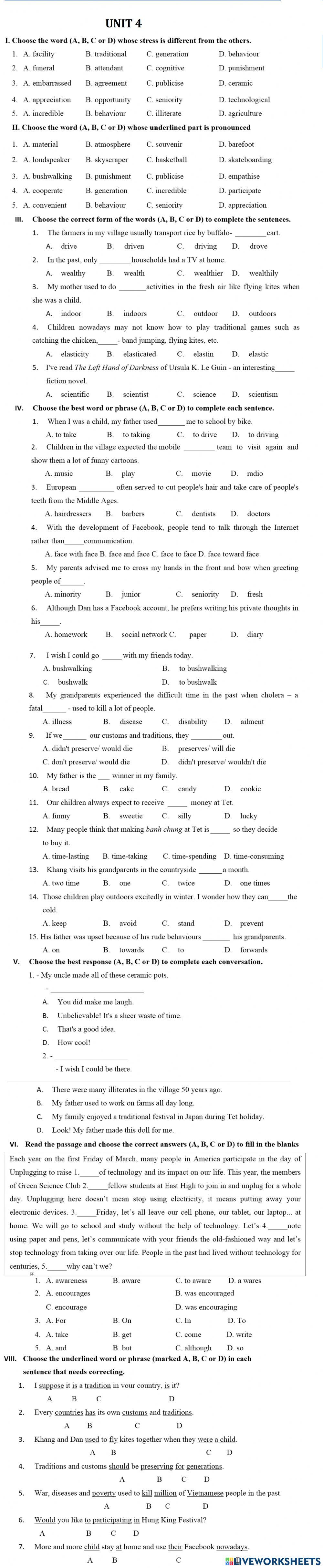 G9 u4 interactive worksheet | Live Worksheets