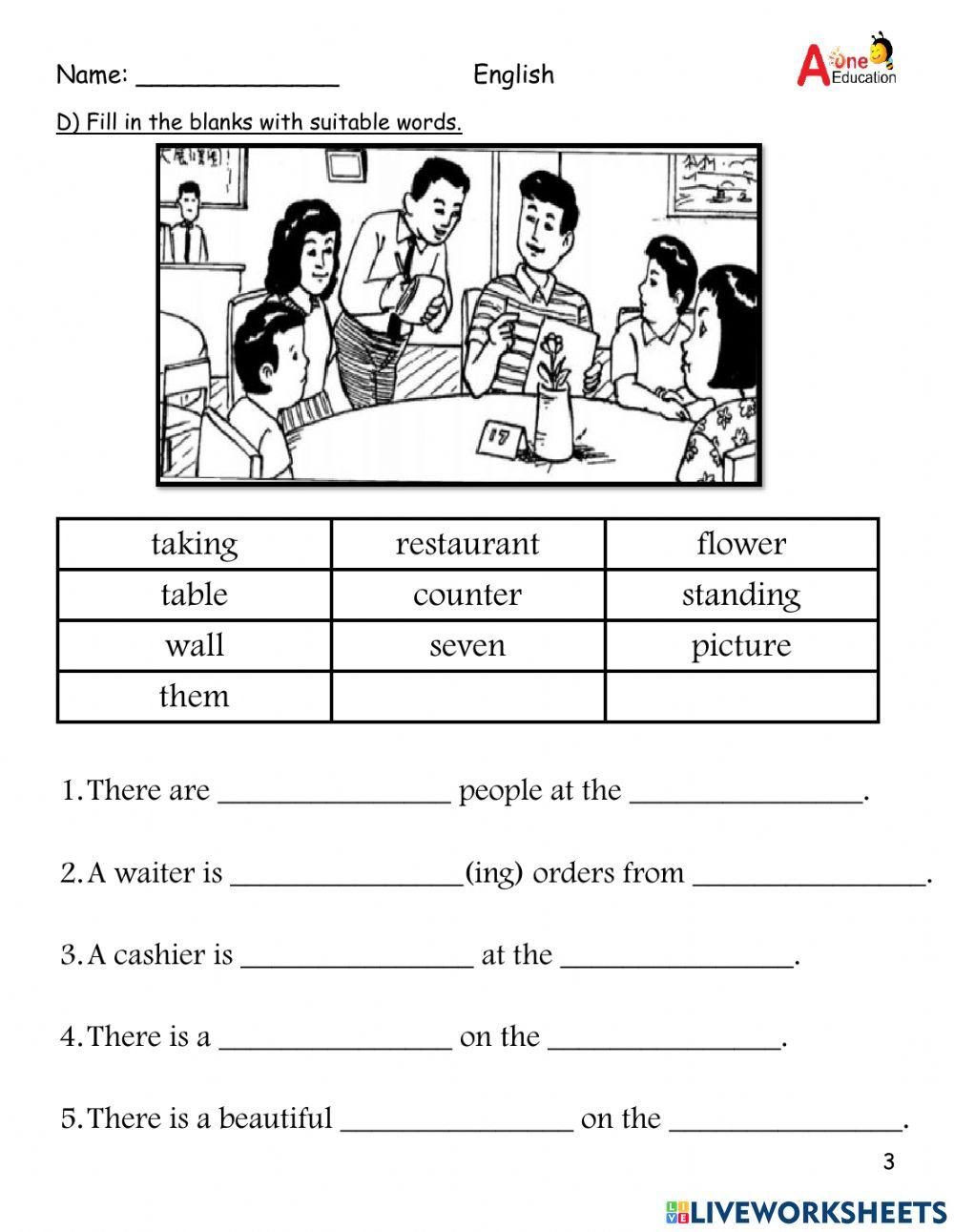 Std 3 ENG Dec W3 interactive worksheet | Live Worksheets