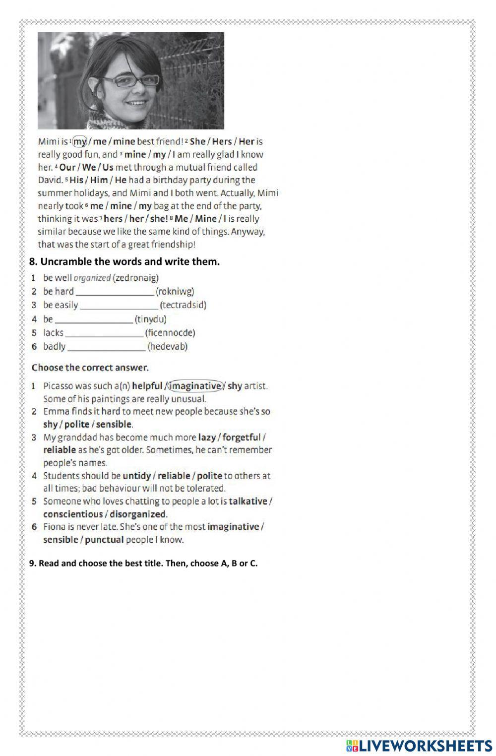 Assessment term 4 worksheet | Live Worksheets