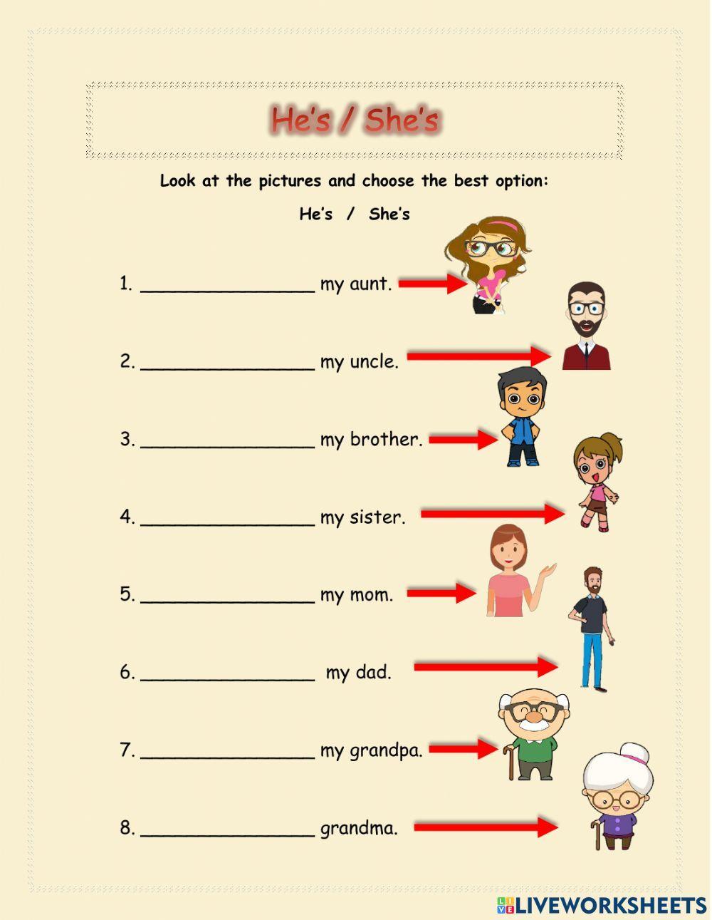 1612263 | He's - She's | Yecty | LiveWorksheets