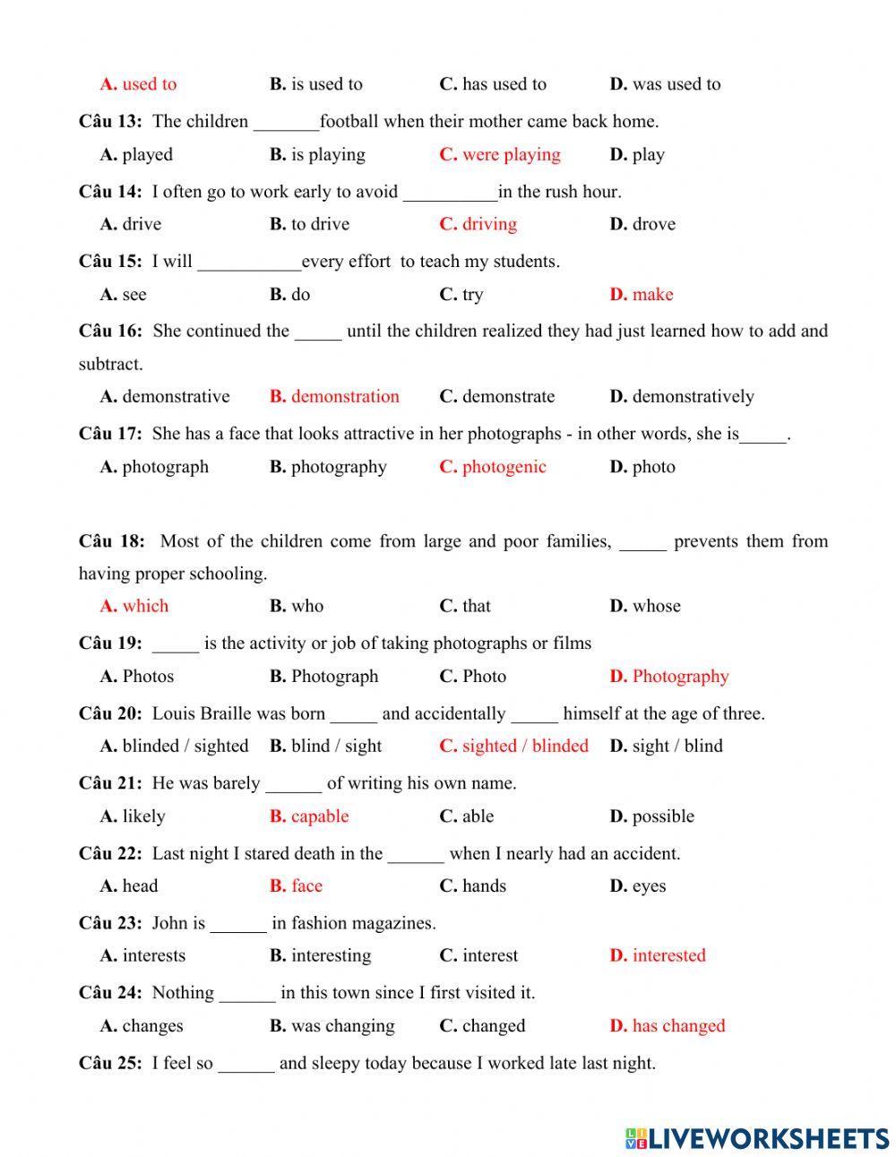 Demo English 10 1612368 | Võ Thị Lệ Quyền | Live