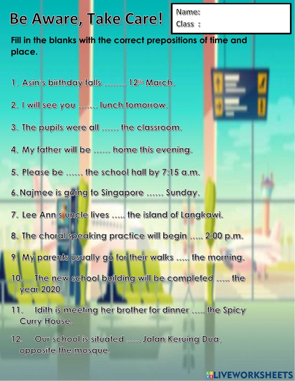 English Year 6 Unit 10 Be Aware, Take Care!(GRAMMAR) worksheet | Live ...