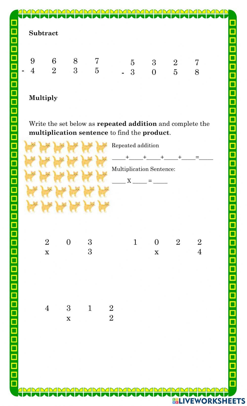 1612564 | Math Midterm Quiz | Christal | LiveWorksheets