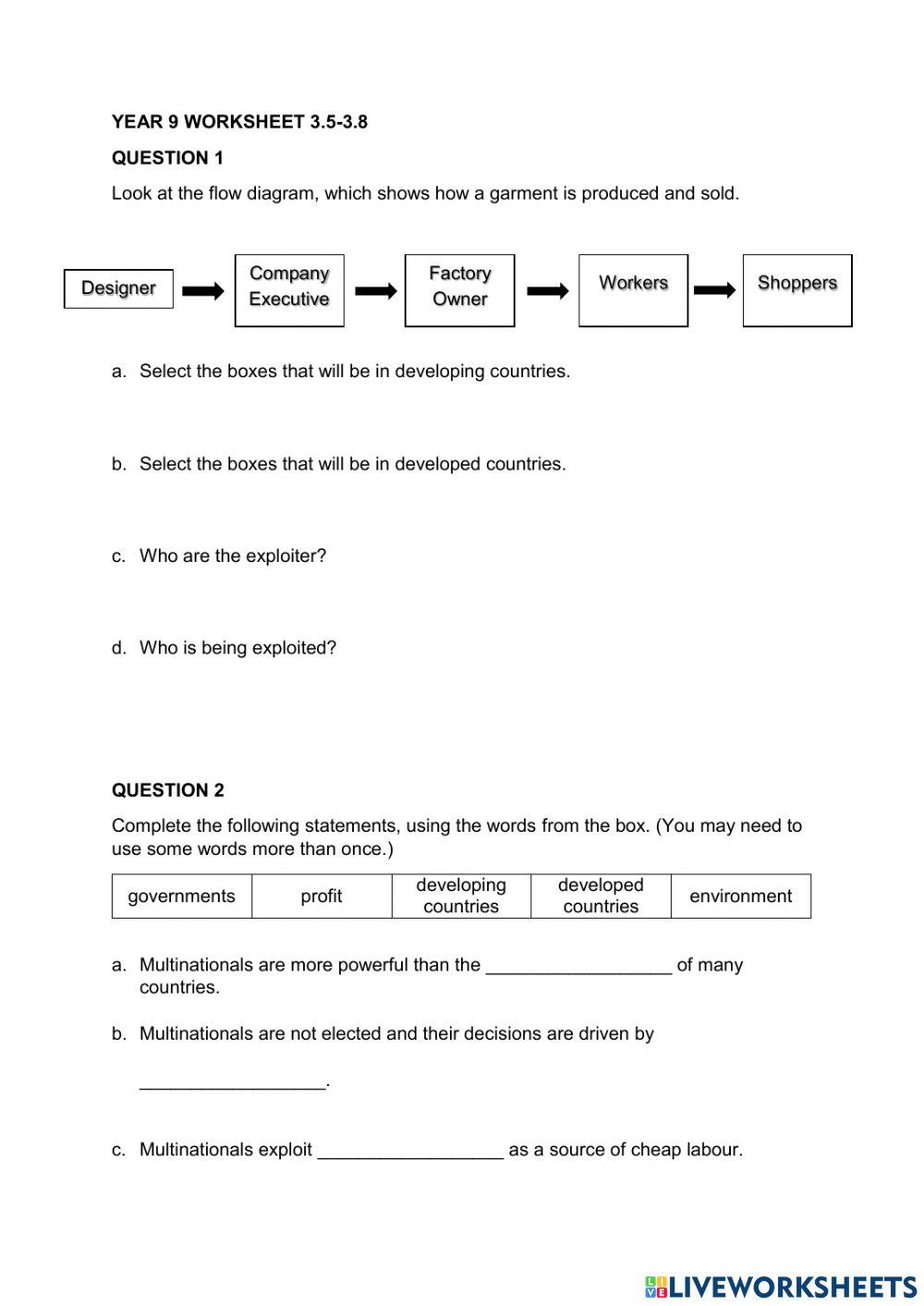 6767384 | YEAR 9 WORKSHEET 3.5-3.8 | Azsvini Vianasamy