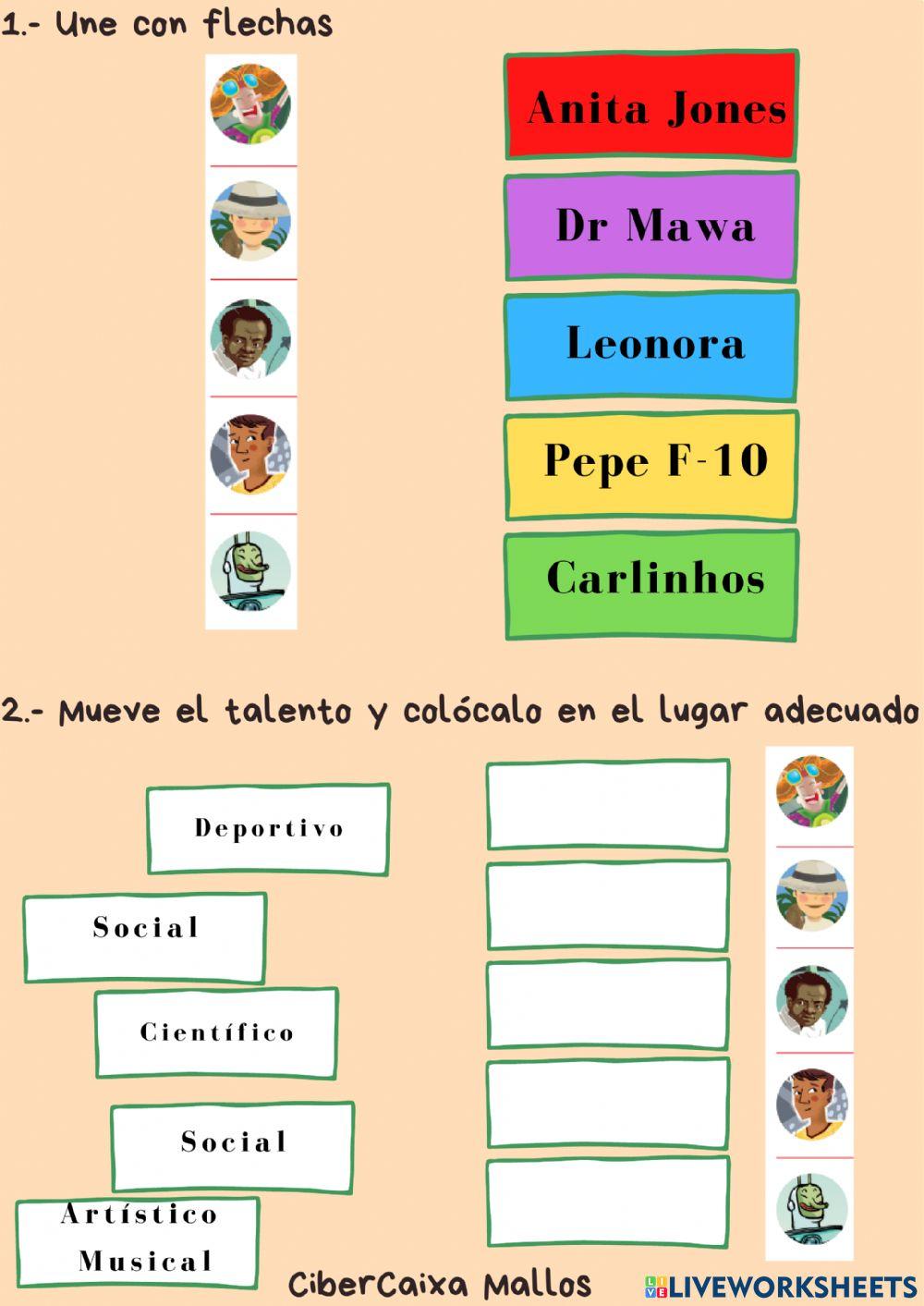 Cuentos Tienes Talento worksheet | Live Worksheets