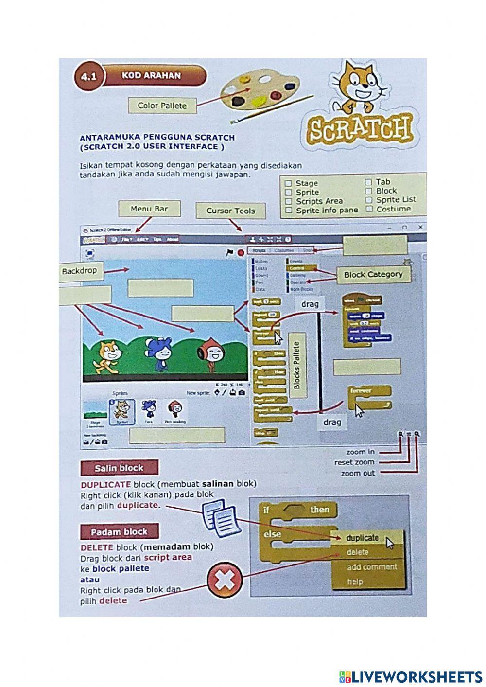 Kod Arahan T1B4 worksheet | Live Worksheets