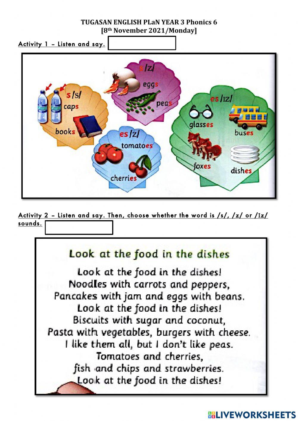 PLan Get Smart Plus 3 - Phonics 6 (Lesson 1) worksheet | Live Worksheets