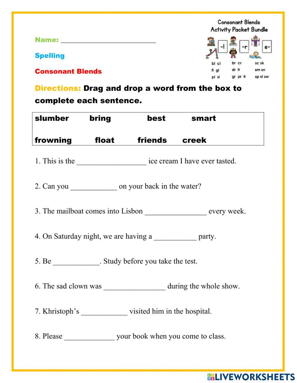 Consonant Blends Online Pdf Worksheet Live Worksheets consonant-blends-online-pdf-worksheet-live-worksheets