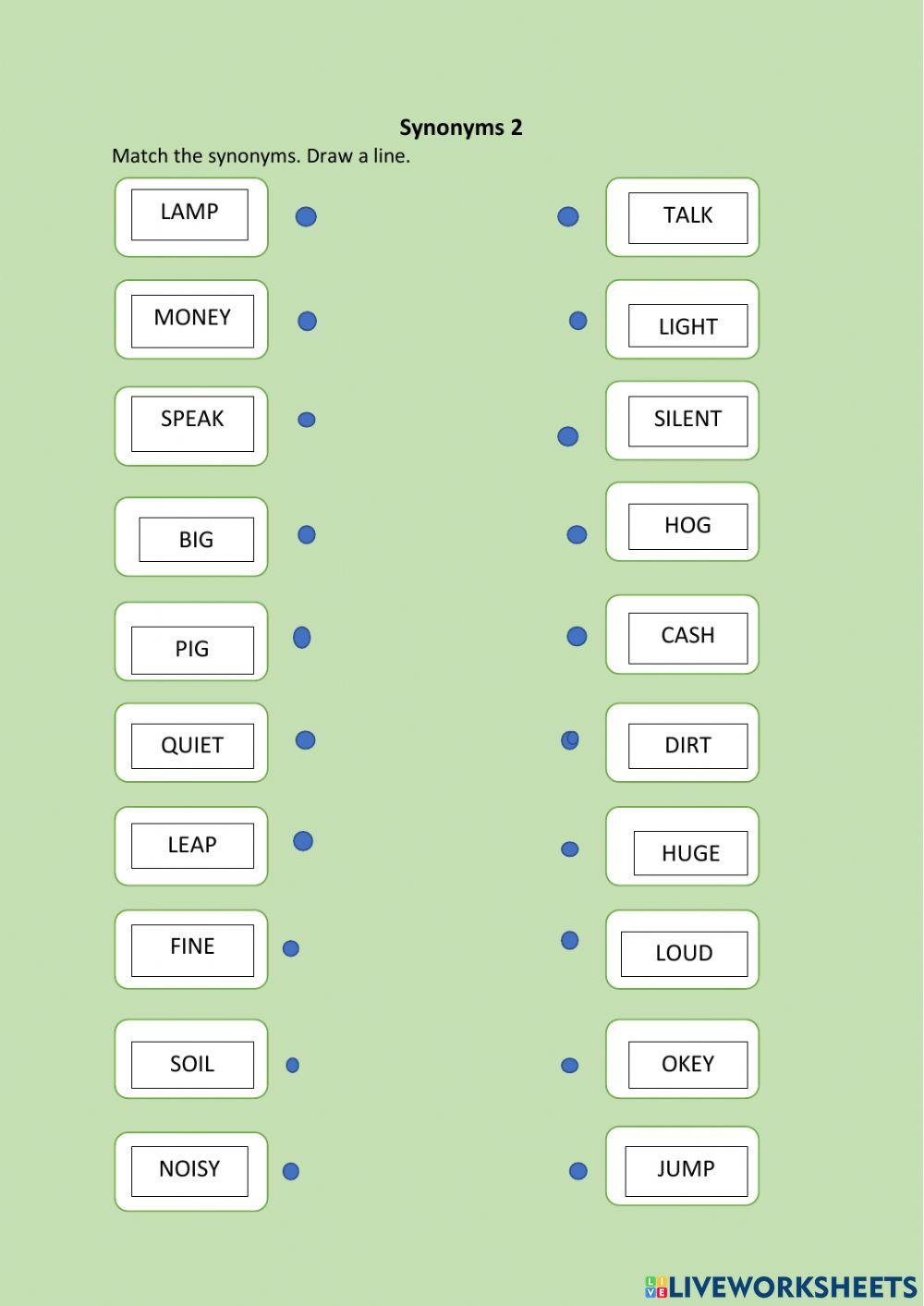 Synonyms 2 1614476 | Merle Sasi | Live Worksheets