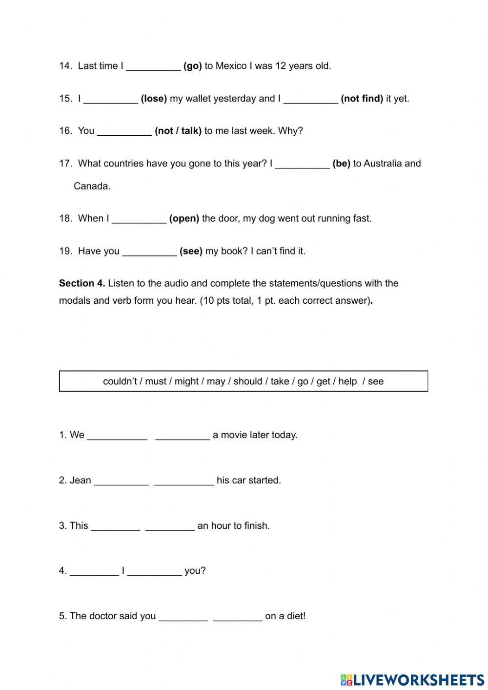 FINAL EXAM Back Office Program-English & Customer Service worksheet ...