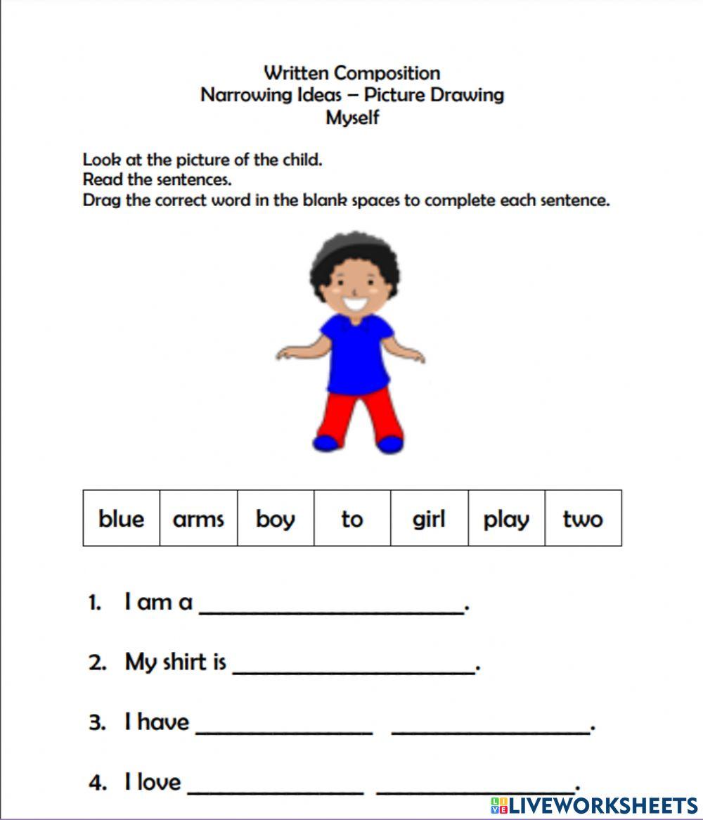 Myself Composition Online Exercise For Live Worksheets myself-composition-online-exercise-for-live-worksheets