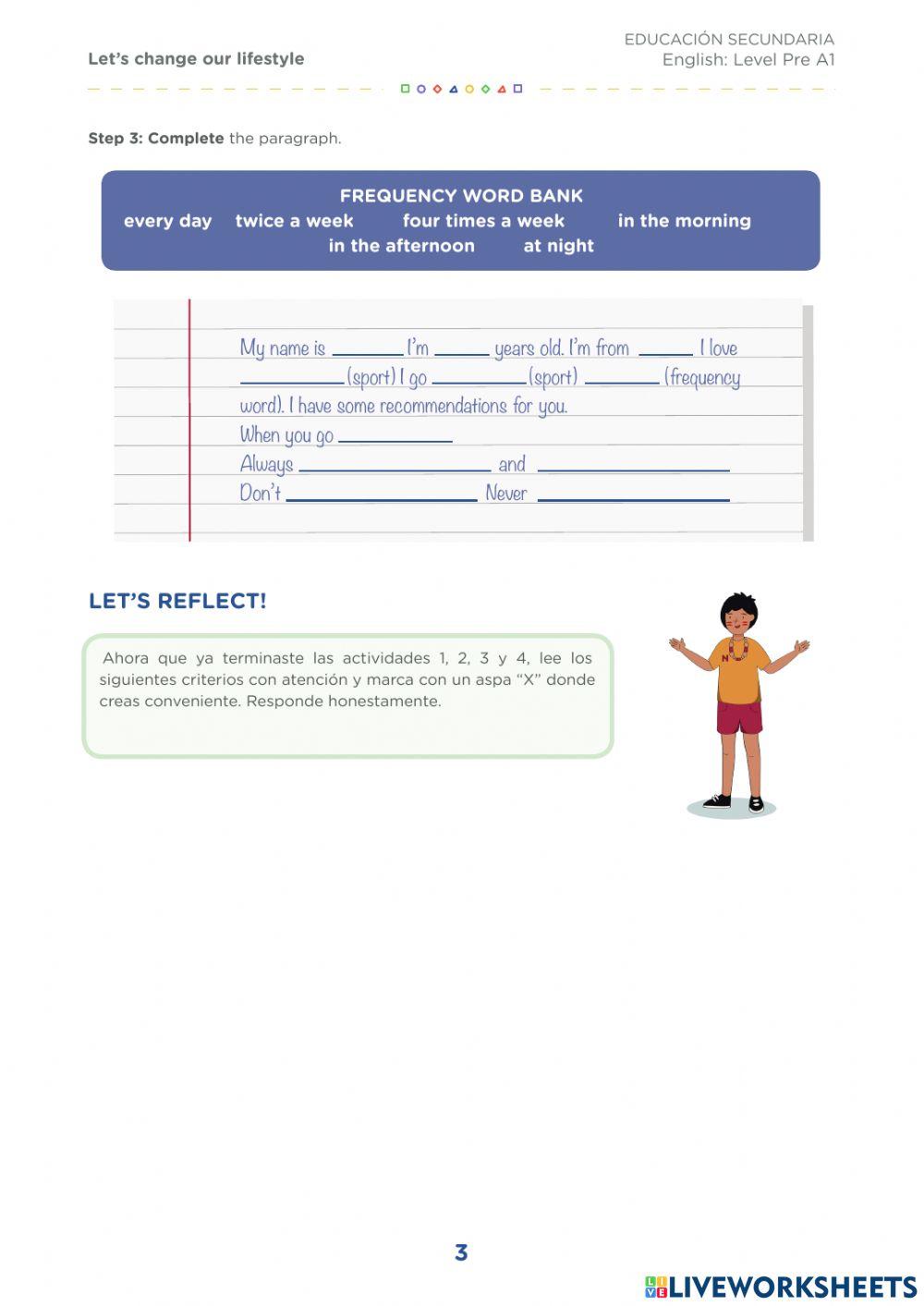 Change your lifestyle worksheet | Live Worksheets