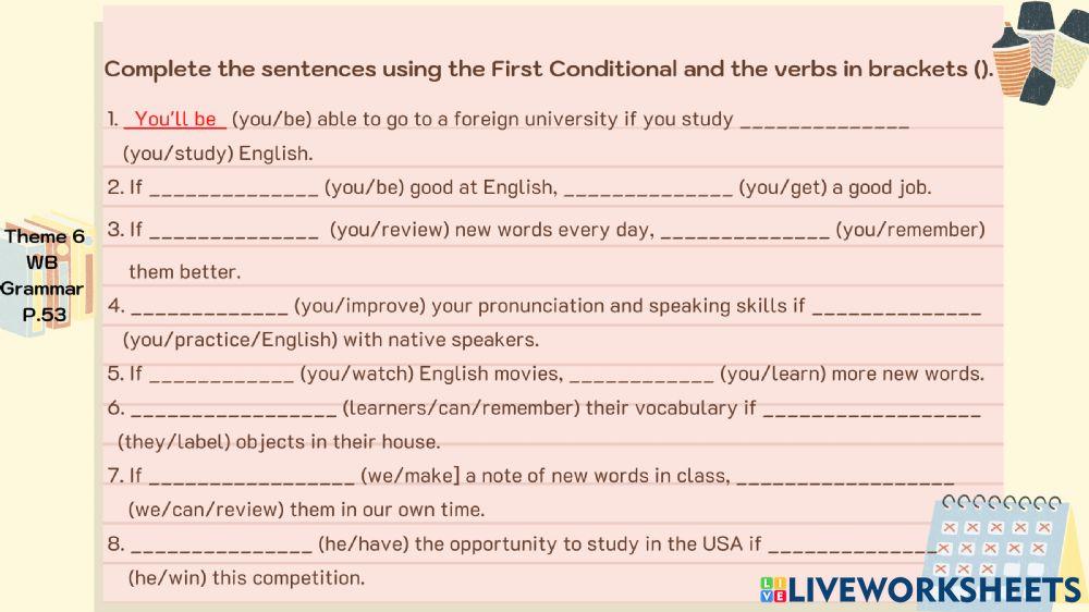 If clause 1 | Free Interactive Worksheets | 1615941