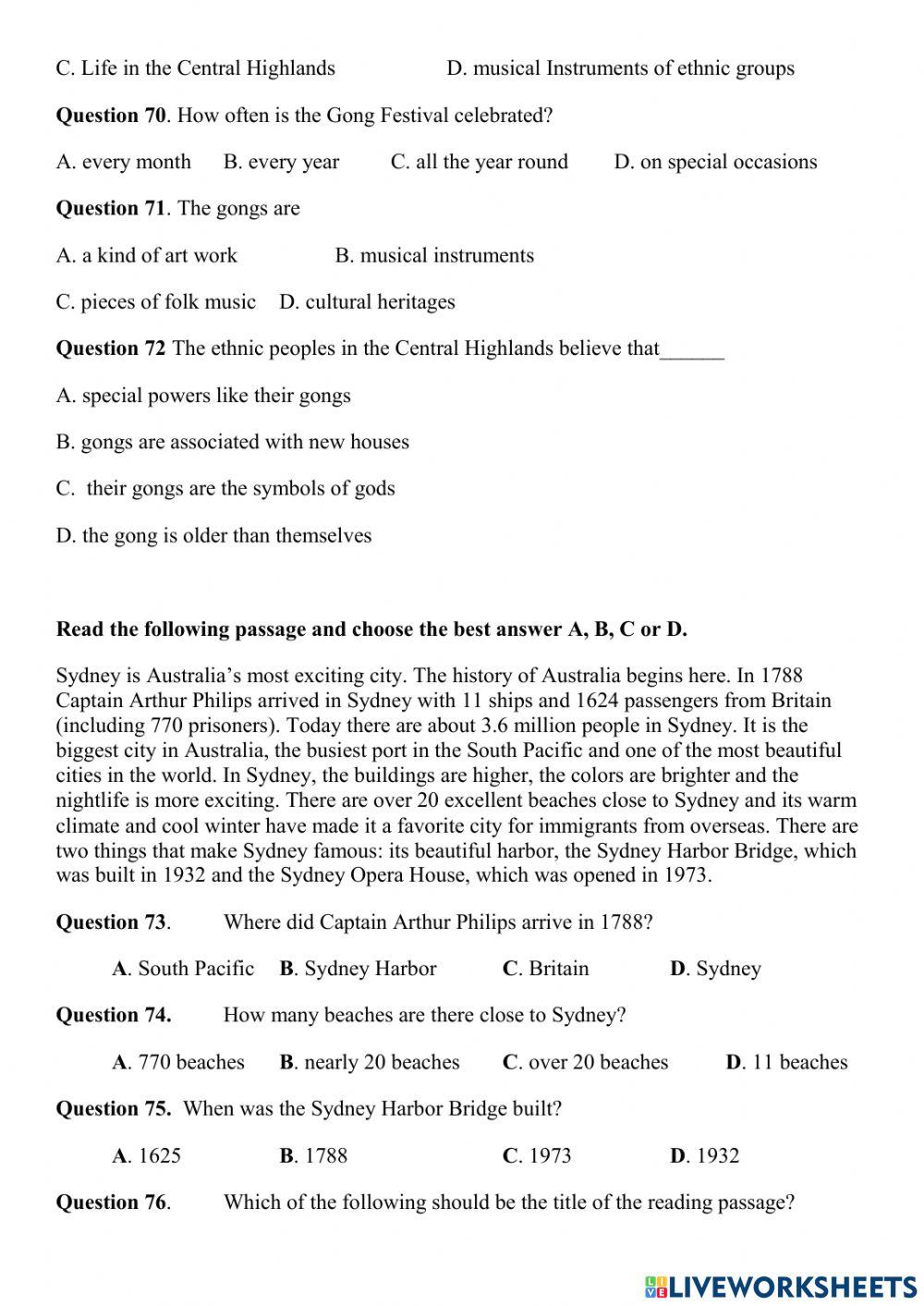 Grade 8 exercise for 8 | Live Worksheets