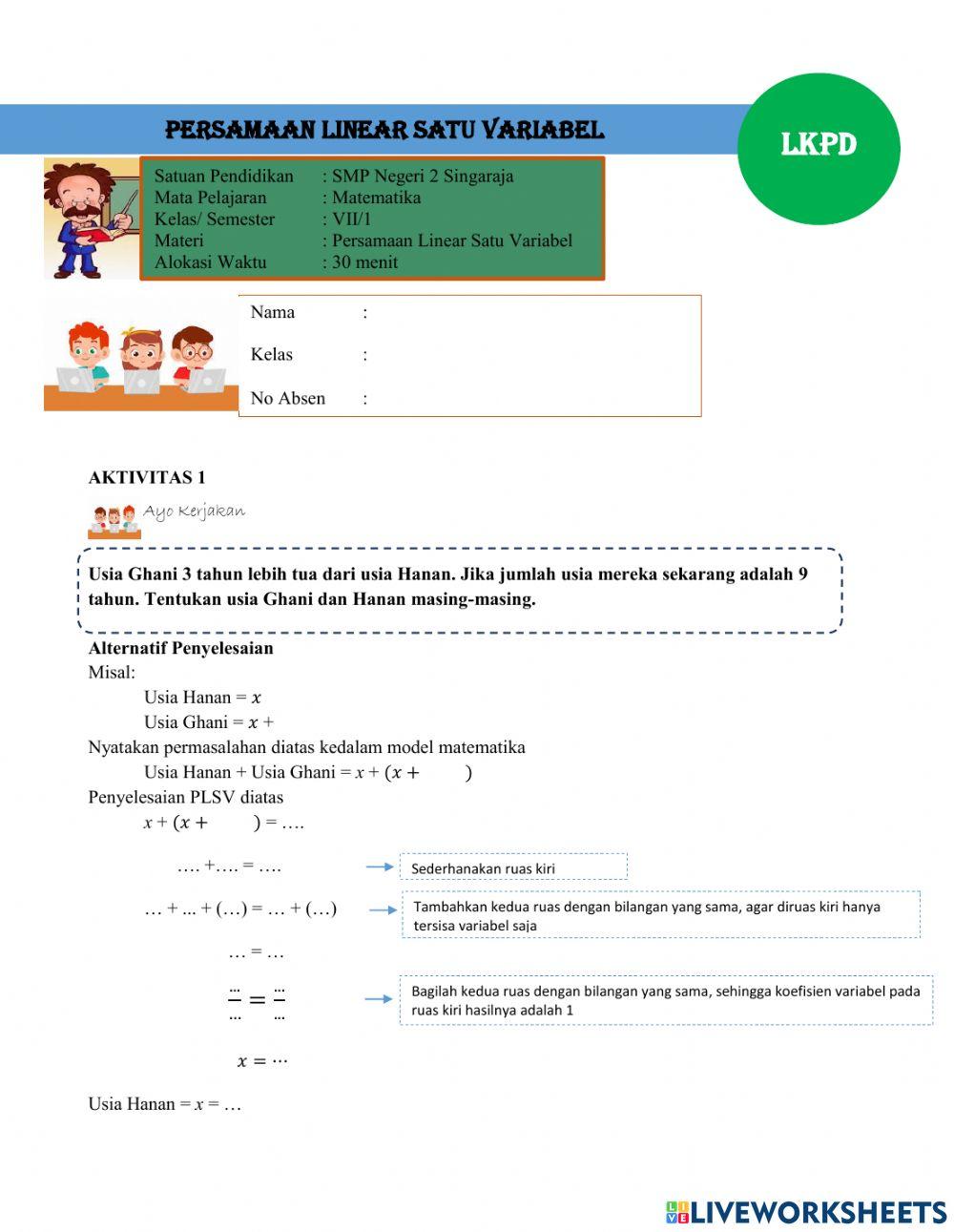 Plsv interactive activity | Live Worksheets