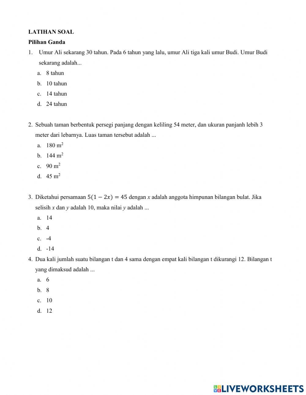 Plsv | Free Interactive Worksheets | 1616465