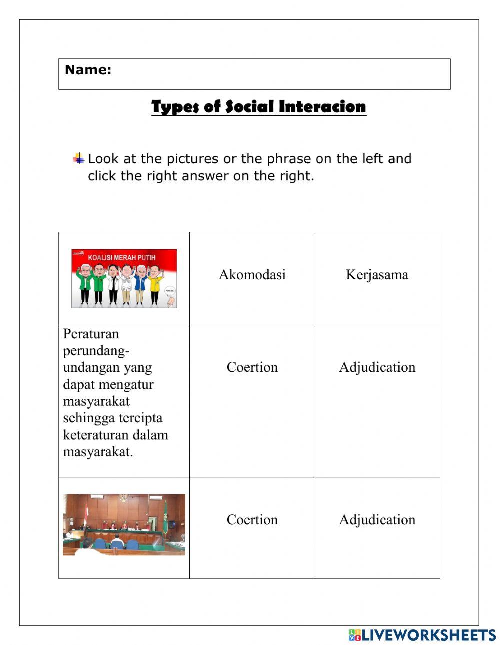 Kinds of Social Interaction | Putri Yulianti | Live