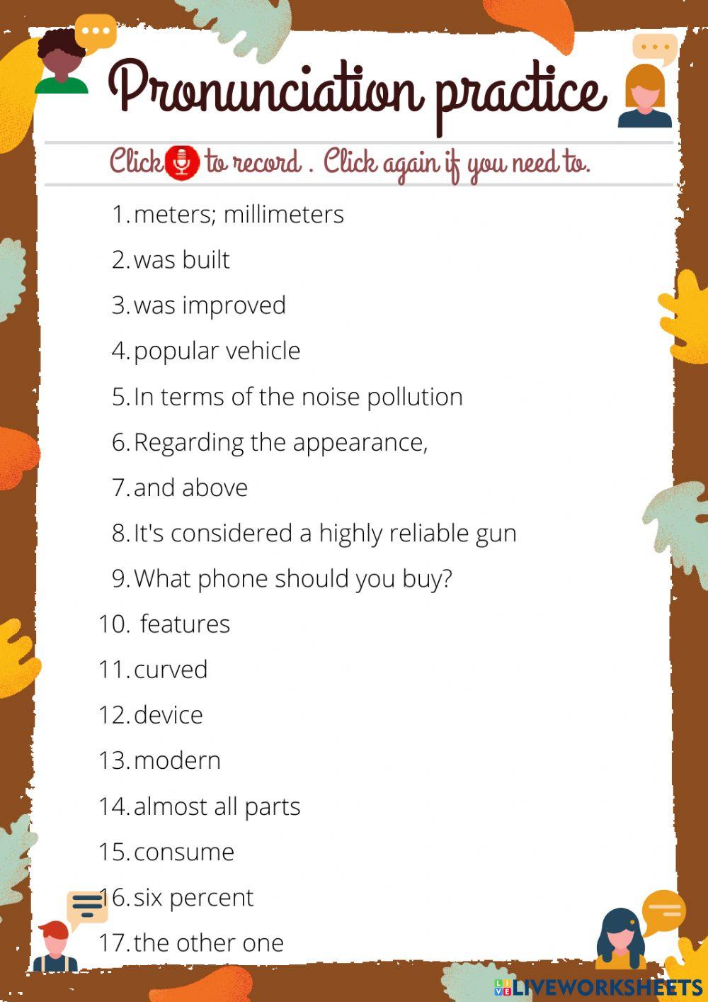 Pronunciation practice - comparisons 1617392 | huyen23